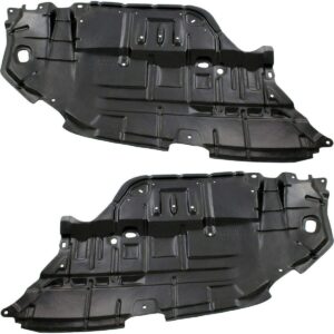 left & right side engine splash shield compatible with 2012-2014 toyota camry set of 2