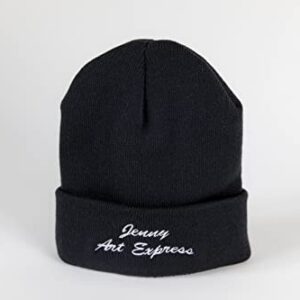 Custom Embroidered Beanies - Add Your Text or Name - Personalized Winter Knit Cap Hats Black