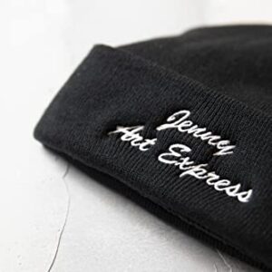 Custom Embroidered Beanies - Add Your Text or Name - Personalized Winter Knit Cap Hats Black