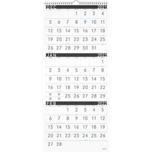 2022 wall calendar by at-a-glance, 12" x 27", large, 3-month reference, wirebound, contemporary (pm11x28)