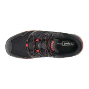 Propét Mens Vercors Hiking Shoe, Black/Red, 13 XX-Wide US