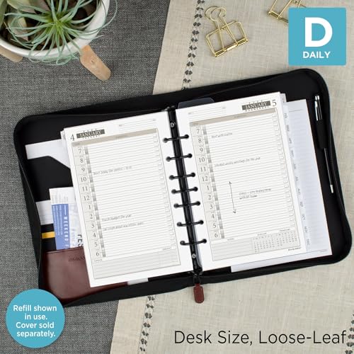 AT-A-GLANCE 2022 Daily Planner Refill by AT-A-GLANCE, 12010 Day-Timer, 5-1/2" x 8-1/2", Size 4, Desk Size, One Page per Day, Loose-Leaf (481-125)