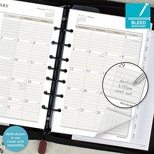 AT-A-GLANCE 2022 Daily Planner Refill by AT-A-GLANCE, 12010 Day-Timer, 5-1/2" x 8-1/2", Size 4, Desk Size, One Page per Day, Loose-Leaf (481-125)