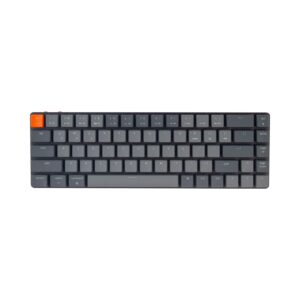 keychron k7 ultra-slim 65% layout 68 keys wireless bluetooth/wired mechanical keyboard, hot swappable low-profile gateron brown switch white led backlit keyboard compatible with mac windows