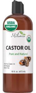 organic castor oil-100% pure cold-pressed beauty & skincare serum-eyelash & eyebrow hair growth enhancer-natural conditioner