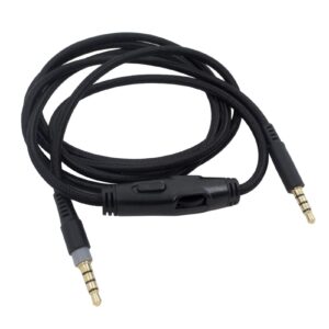 Meijunter Audio Cable with Inline Mute Volume Control Compatible with HyperX Cloud Mix/HyperX Cloud Alpha Gaming Headset