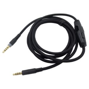 meijunter audio cable with inline mute volume control compatible with hyperx cloud mix/hyperx cloud alpha gaming headset