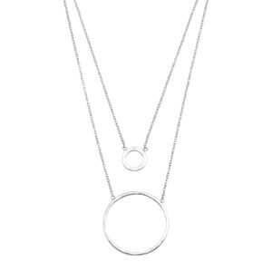 silpada 'layered karma' pendant necklace in sterling silver, 15" + 2"