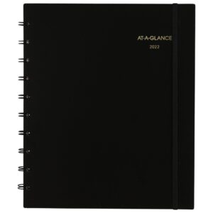 2022 weekly & monthly appointment book & planner by at-a-glance, 8-3/4" x 11", large, move-a-page, black (70950e05)