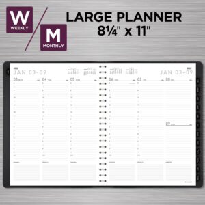 2022 Weekly & Monthly Planner by AT-A-GLANCE, 8-1/4" x 11", Large, Contemporary, Graphite (70950X45)