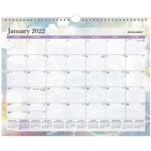 2022 wall calendar by at-a-glance, 14 7/8 in. x 11 7/8, medium, monthly, dreams (pm83-707)