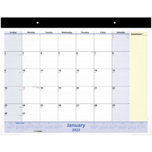 at-a-glance 2022 desk calendar by at-a-glance, monthly desk pad, 22" x 17", standard, quicknotes (sk70000)