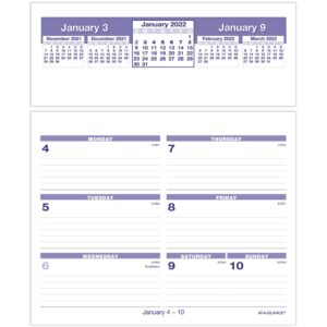 2022 flip-a-week weekly desk calendar refill by at-a-glance, 6" x 7" (sw705x50)