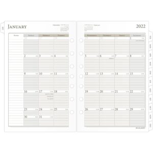 2022 Daily & Monthly Planner Refill by AT-A-GLANCE, 92010 Day-Timer, 5-1/2" x 8-1/2", Size 4, Two Page per Day (481-225A)