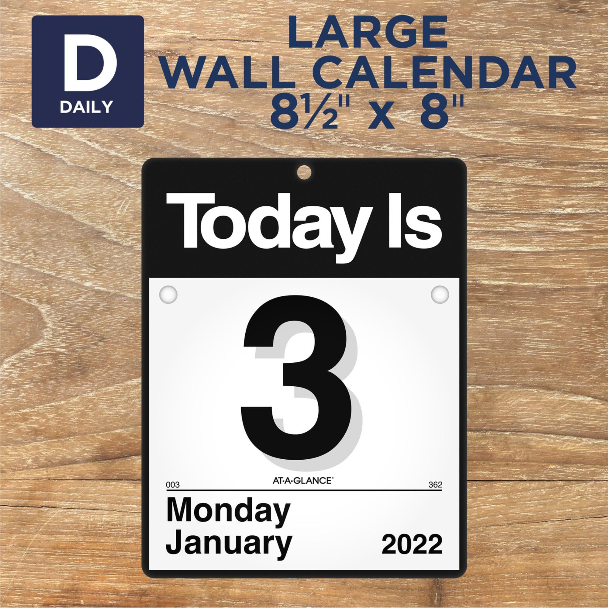 2022 Daily Wall Calendar by AT-A-GLANCE, 9-1/2" x 12", Small, “Today is” Design (K400)