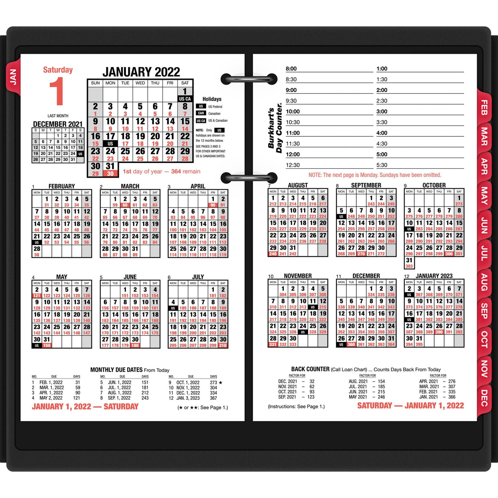 AT-A-GLANCE 2022 Daily Desk Calendar Refill by AT-A-GLANCE, 4-1/2" x 7-1/2", Loose-Leaf (E71250)