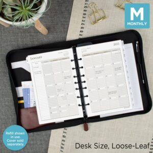 2022 Weekly & Monthly Planner Refill by AT-A-GLANCE, 91010 DAY-TIMER, 5-1/2" x 8-1/2", Size 4, Desk Size, Loose-Leaf (481-285Y)