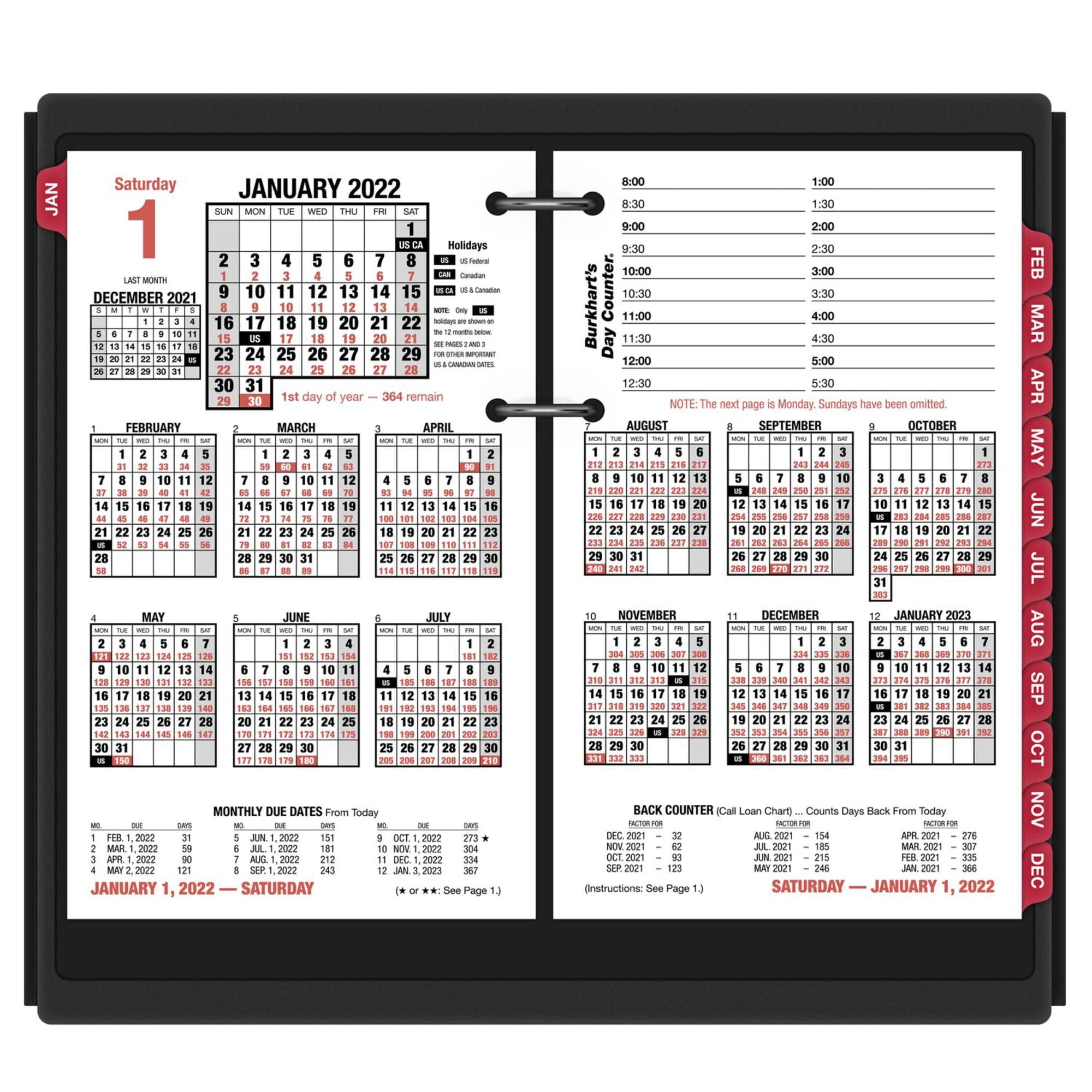 AT-A-GLANCE 2022 Daily Desk Calendar Refill by AT-A-GLANCE, 4-1/2" x 7-1/2", Loose-Leaf (E71250)