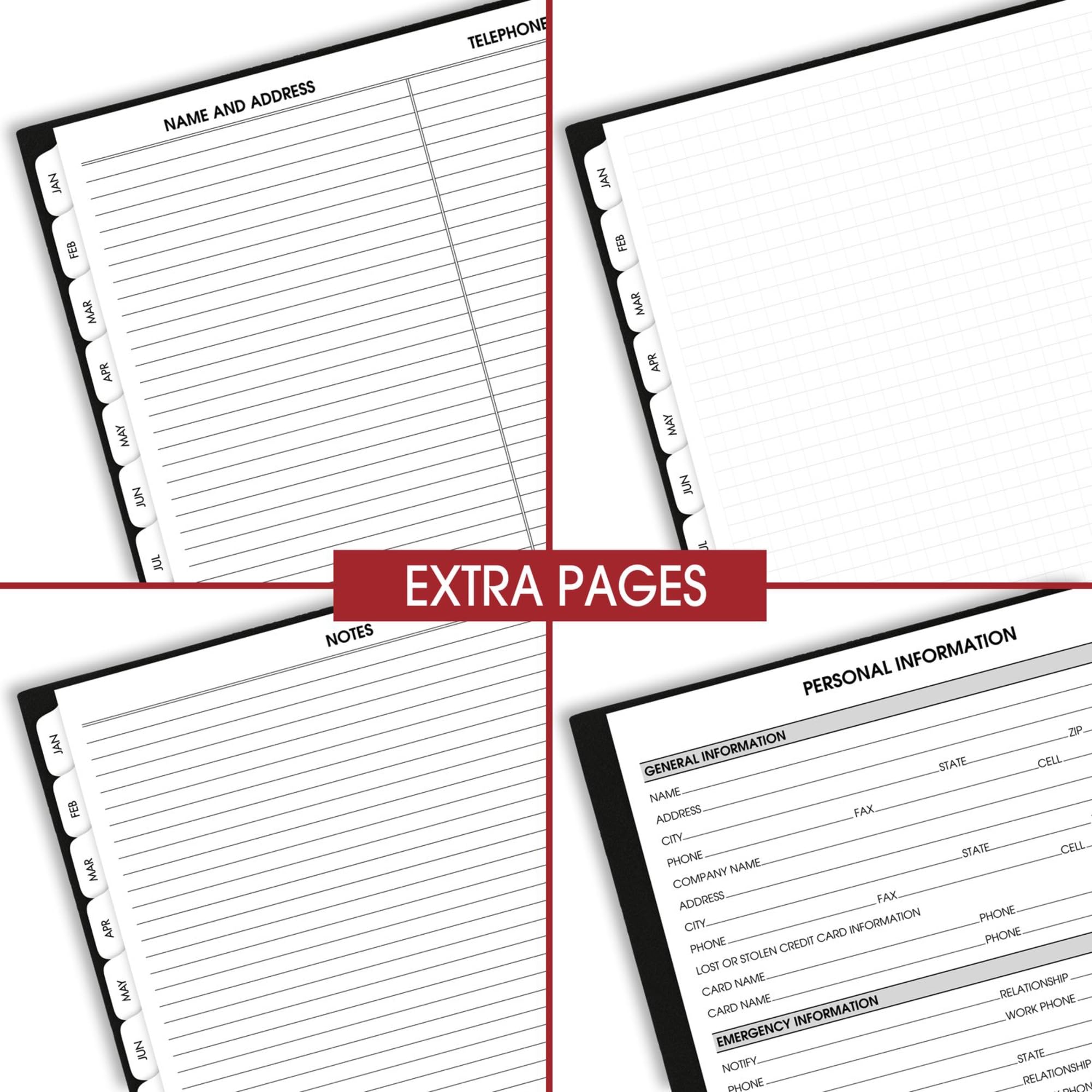 2022 Weekly & Monthly Appointment Book & Planner by AT-A-GLANCE, 8-3/4" x 11", Large, Move-A-Page, Black (70950E05)