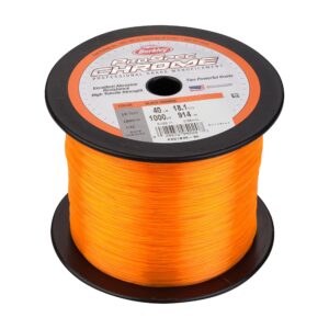 berkley prospec® chrome, blaze orange, 16lb | 7.2kg, 1000yd | 914m monofilament fishing line, suitable for saltwater environments