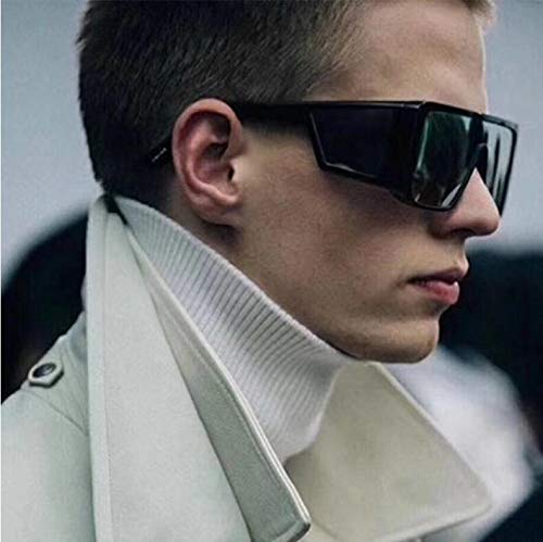 FEISEDY Rectangle Oversized Shield Sunglasses for Women Men Futuristic Rectangula Flat Top One Piece Shades B9037