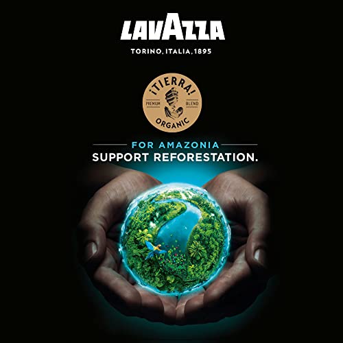 Lavazza ¡Tierra! Organic Amazonia Whole Bean Coffee Medium Roast, Floral Notes, 10.5 Ounce (Pack of 6) - Packaging May Vary