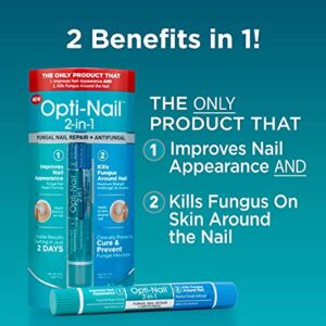 Opti-Nail 2-in-1 Fungal Nail Repair Plus Antifungal, Improves Nail Appearance and Kills Fungus Around Nail