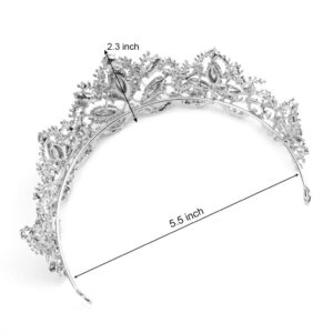 Didder Silver Tiaras for Women Bridal Tiara, Crystal Tiaras and Crowns for Women Princess Tiaras for Girls Birthday Crown for Prom Wedding Party Halloween Costume Hair Accessories Christmas Gift