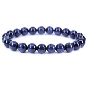 keleny natural blue tiger eye gemstones 8mm round beads crystal stretch bracelets 7 inch unisex