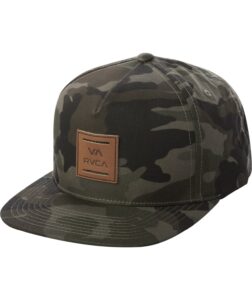 rvca va all the way snapback hat camo one size