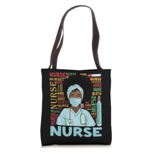 dy black nurse 2022 costume black history month tote bag