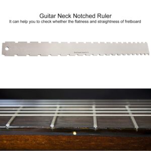 Toolly Guitar Notched Straight Edge Luthier Tools, String Action Gauge and Radius Gauge Guitar Setup Tools