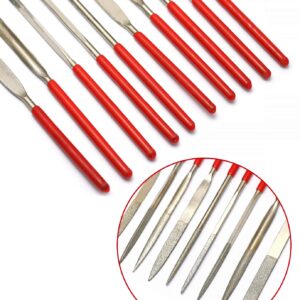 Harrier Guitar Nut Files Needle Fret Saddle Files Guitar Repair Luthier Tool Set of 10Pcs.