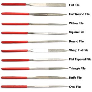 Harrier Guitar Nut Files Needle Fret Saddle Files Guitar Repair Luthier Tool Set of 10Pcs.