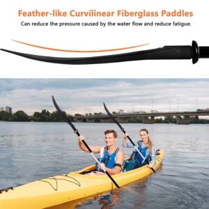 Viajero 2022 Kayak Paddles for Adults, 87-Inch / 220cm Heavy Duty Aluminum Alloy Lightweight 2-Parts Detachable Adjustable Portable Kayak Paddles with for Kayaking Boating Oar Fishing Travel Outdoor