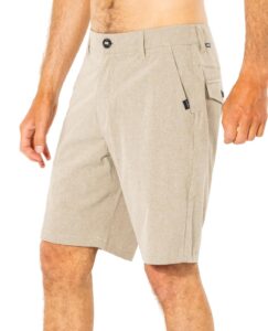 rip curl phase nineteen 19" boardwalk shorts khaki 34