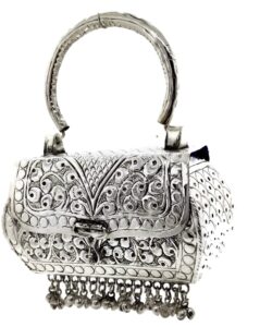 girls/women small size handle clutch brass metal bag ethnic clutch