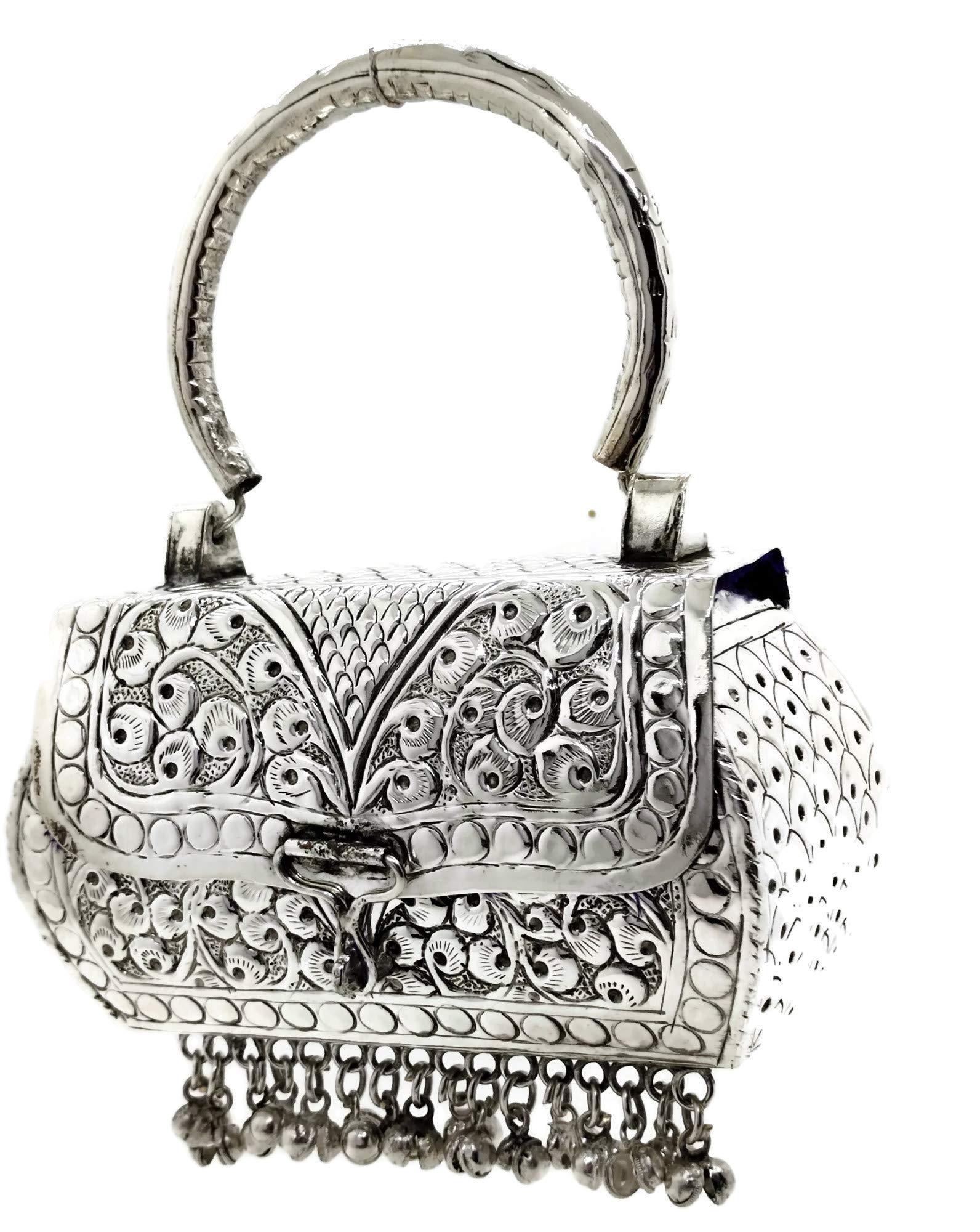 Girls/Women Small Size Handle Clutch Brass metal bag Ethnic clutch