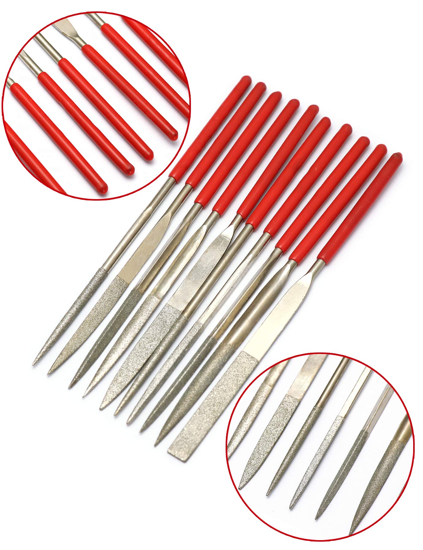 Harrier Guitar Nut Files Needle Fret Saddle Files Guitar Repair Luthier Tool Set of 10Pcs.