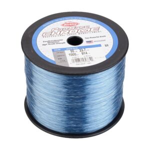 berkley prospec® chrome, ocean blue, 30lb | 13.6kg, 1000yd | 914m monofilament fishing line, suitable for saltwater environments