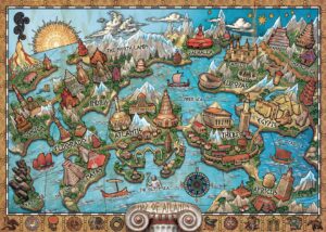 ravensburger mysterious atlantis 1000 piece jigsaw puzzle - journey into legends | unique softclick technology | vibrant, glare-free & durable | ideal for relaxation & gifting | fsc certified