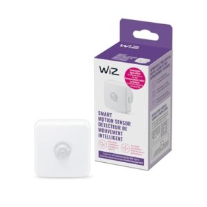 wiz indoor motion sensor - connects to your wi-fi- works with wiz connected products - smart motion sensor - batteries included - white - 1 pack