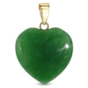 regalia by ulti ramos genunie jade heart pendant 14k (green-jade)