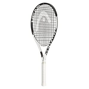 head metallix attitude pro white tennis racket - pre-strung adult tennis racquet for control and maneuverability