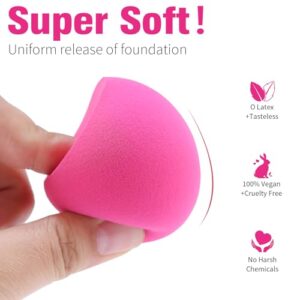 Foonbe 3Pcs Soft Makeup Sponges Set for Liquid Foundation, Cream, and Powder | Latex Free Blender Beauty Sponge | Durable Foundation Puff | Dry & Wet Use Make up Sponges for Face, Beauty Gift Set