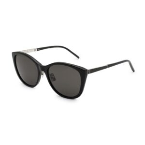 saint laurent sl m71/k 001 black plastic cat-eye sunglasses black lens