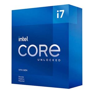 intel® core™ i7-11700kf desktop processor 8 cores up to 5.0 ghz unlocked lga1200 (intel® 500 series & select 400 series chipset) 125w