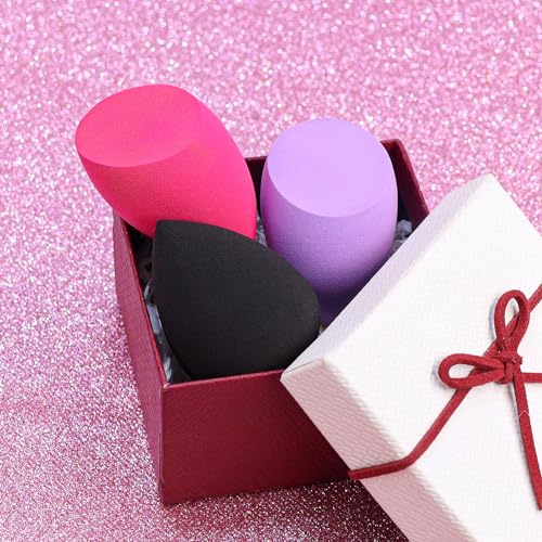 Foonbe 3Pcs Soft Makeup Sponges Set for Liquid Foundation, Cream, and Powder | Latex Free Blender Beauty Sponge | Durable Foundation Puff | Dry & Wet Use Make up Sponges for Face, Beauty Gift Set