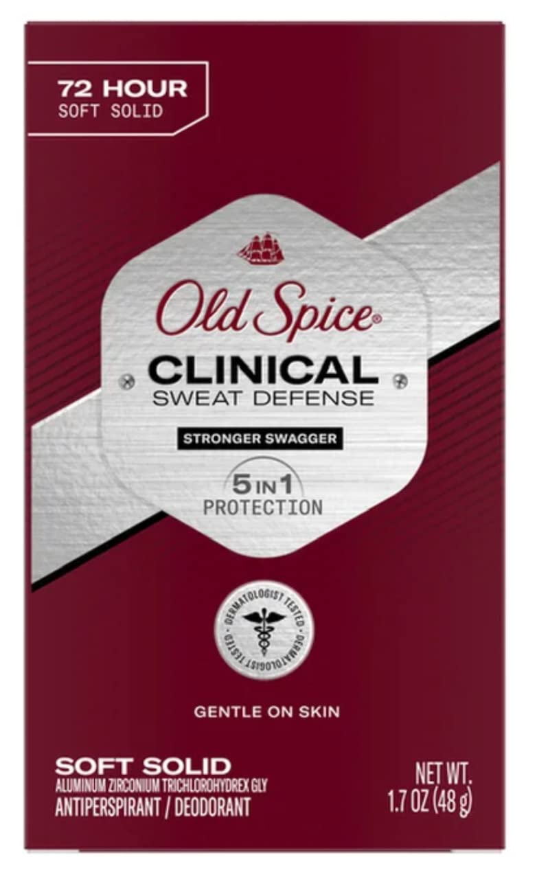 Old Spice Clinical Sweat Defense Anti-perspirant Deodorant for Men, 72 Hour, Extra Fresh, 1.7 Oz