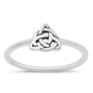 closeout warehouse sterling silver celtic triquetra ring size 6